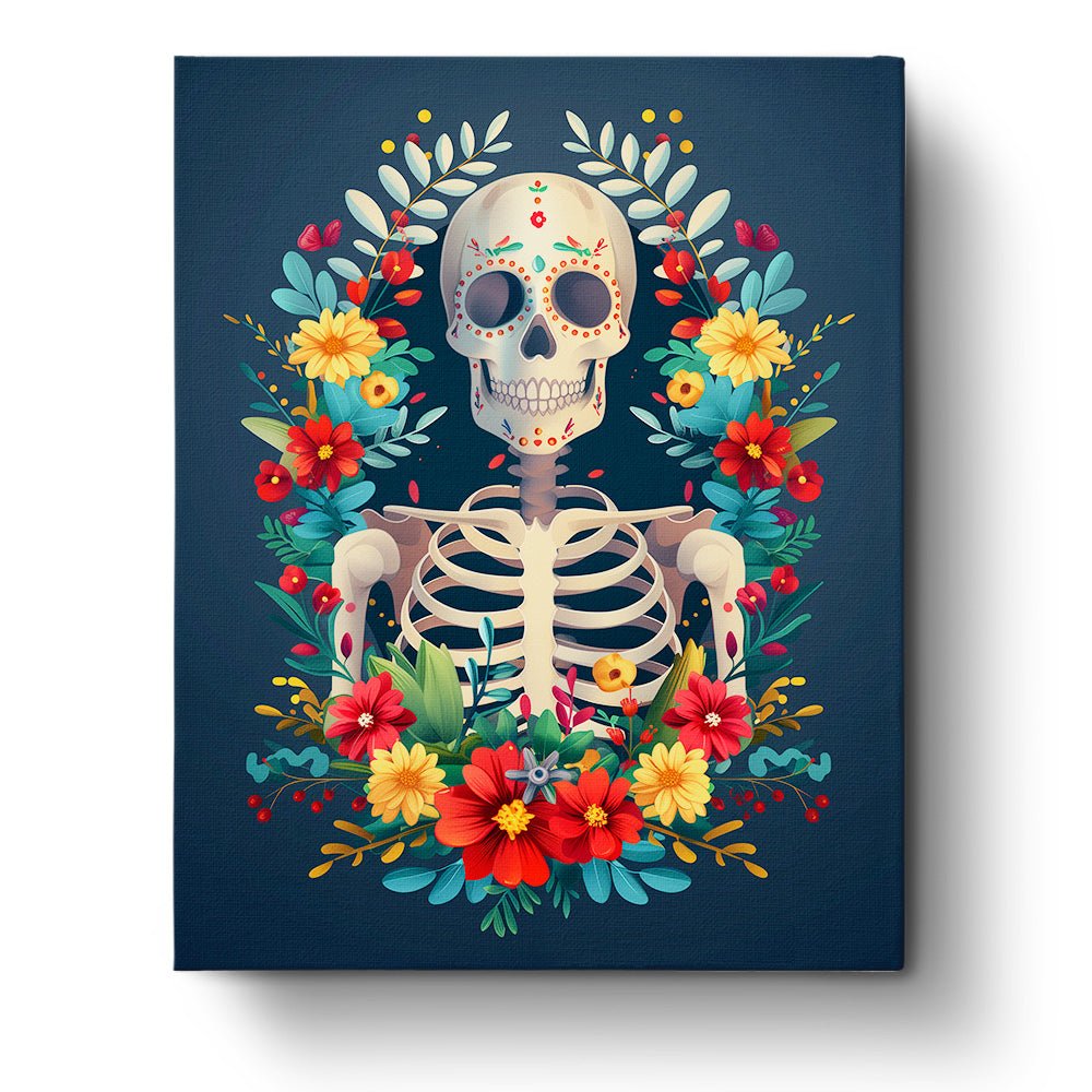 Blooming Eternity - Skeleton - Paint By Numbers – miicreative