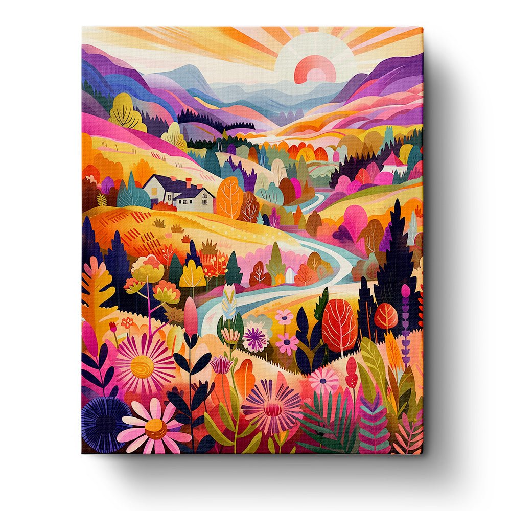 Colorful River Landscape S6 - Paint By Numbers Kit – miicreative