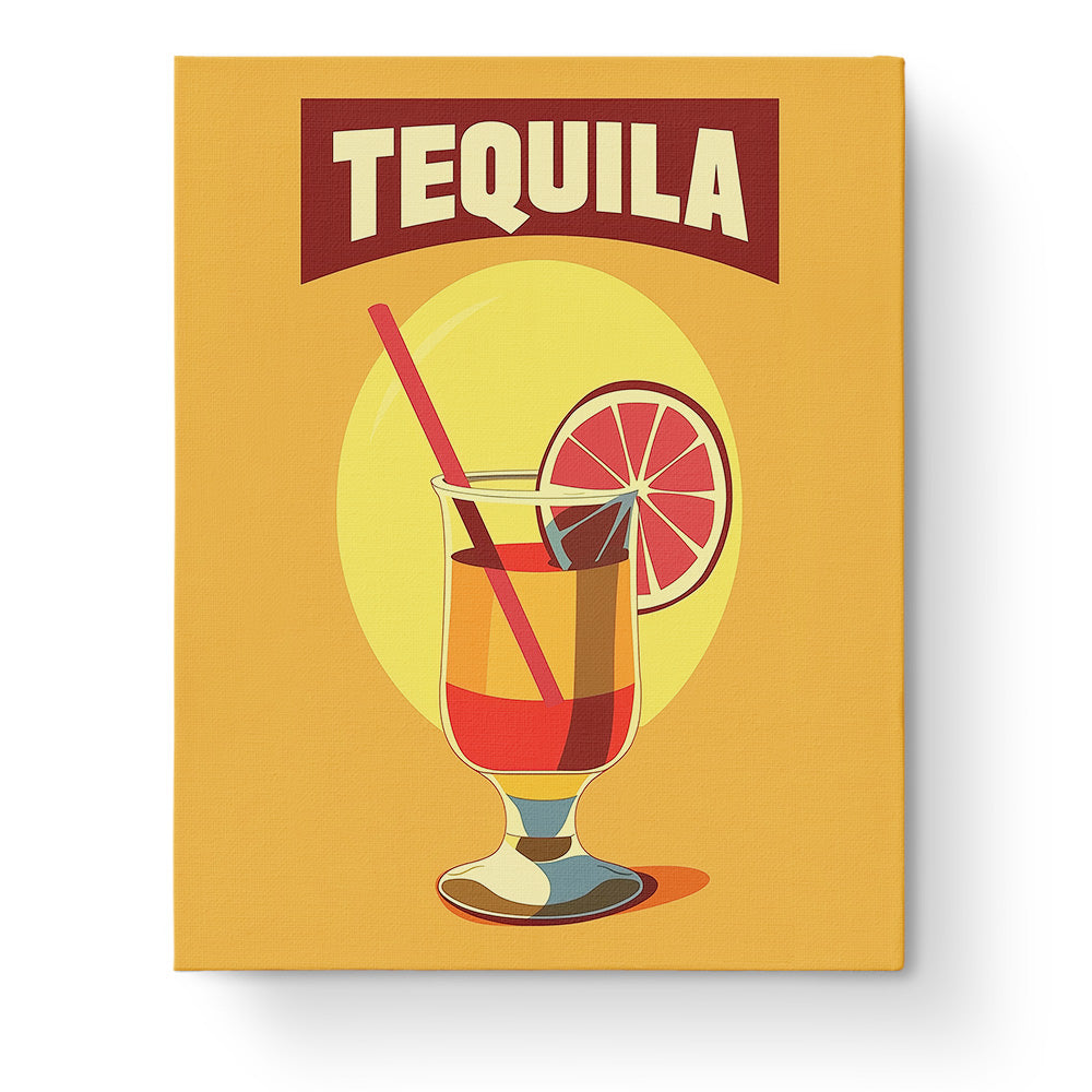 Tequila Cocktail Art Minimalistic - Fixed Kits - Paint By Numbers Kit ...