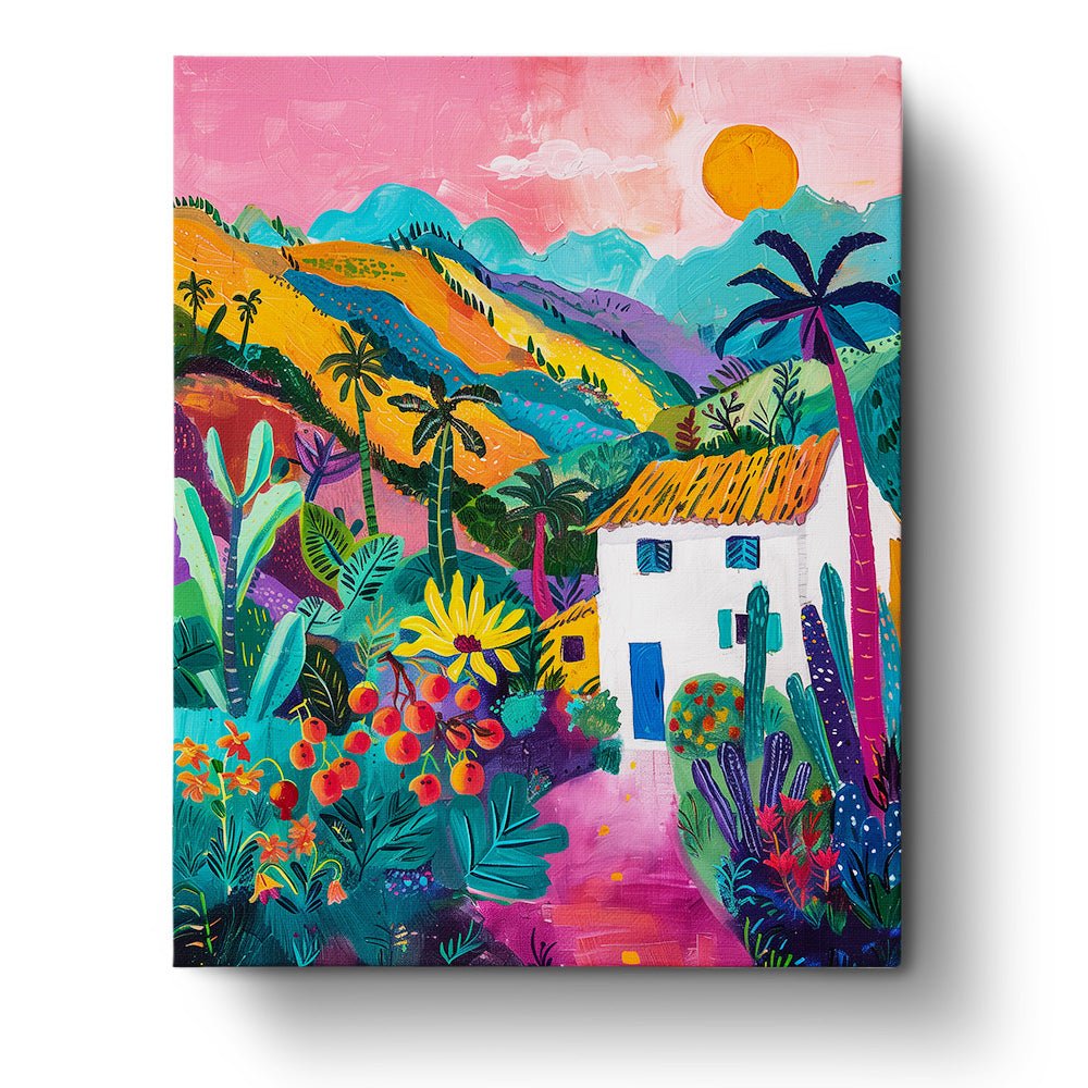 Mexican Landscape - Paint by Numbers Kit | Mexican Art Collection ...