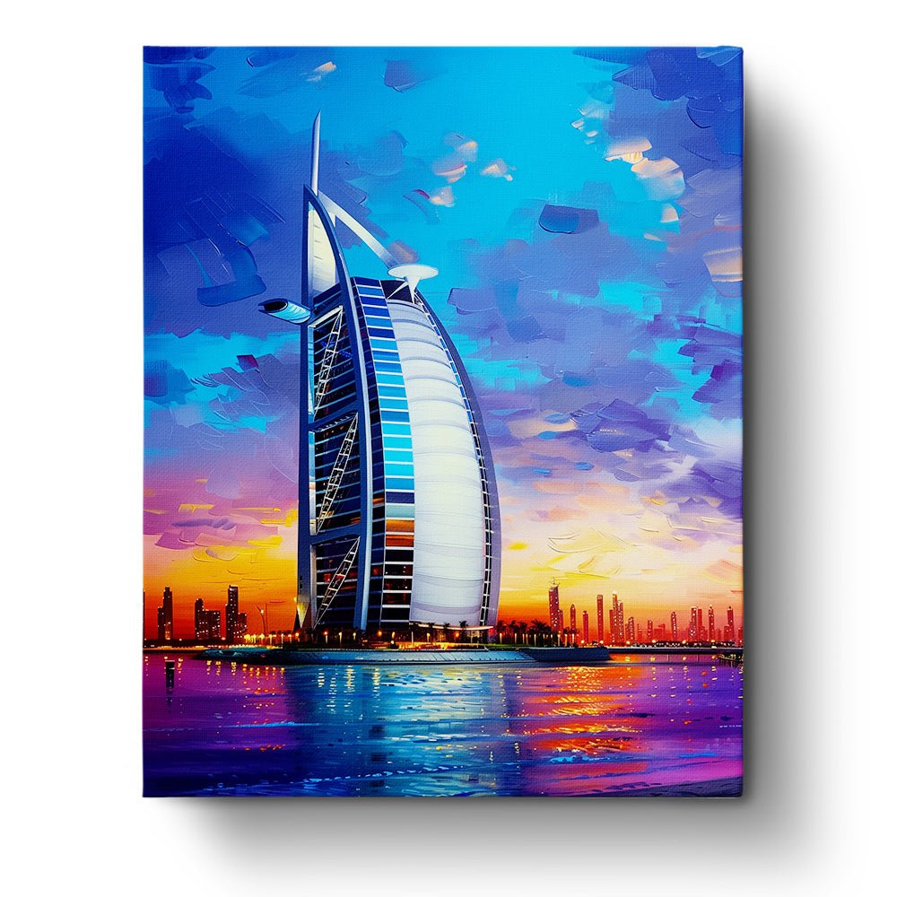 Burj Al Arab Dubai - Paint by Numbers Kit | Vacation Art Collection ...